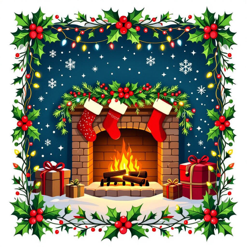 Christmas Border Images - AI Generated Festive Designs