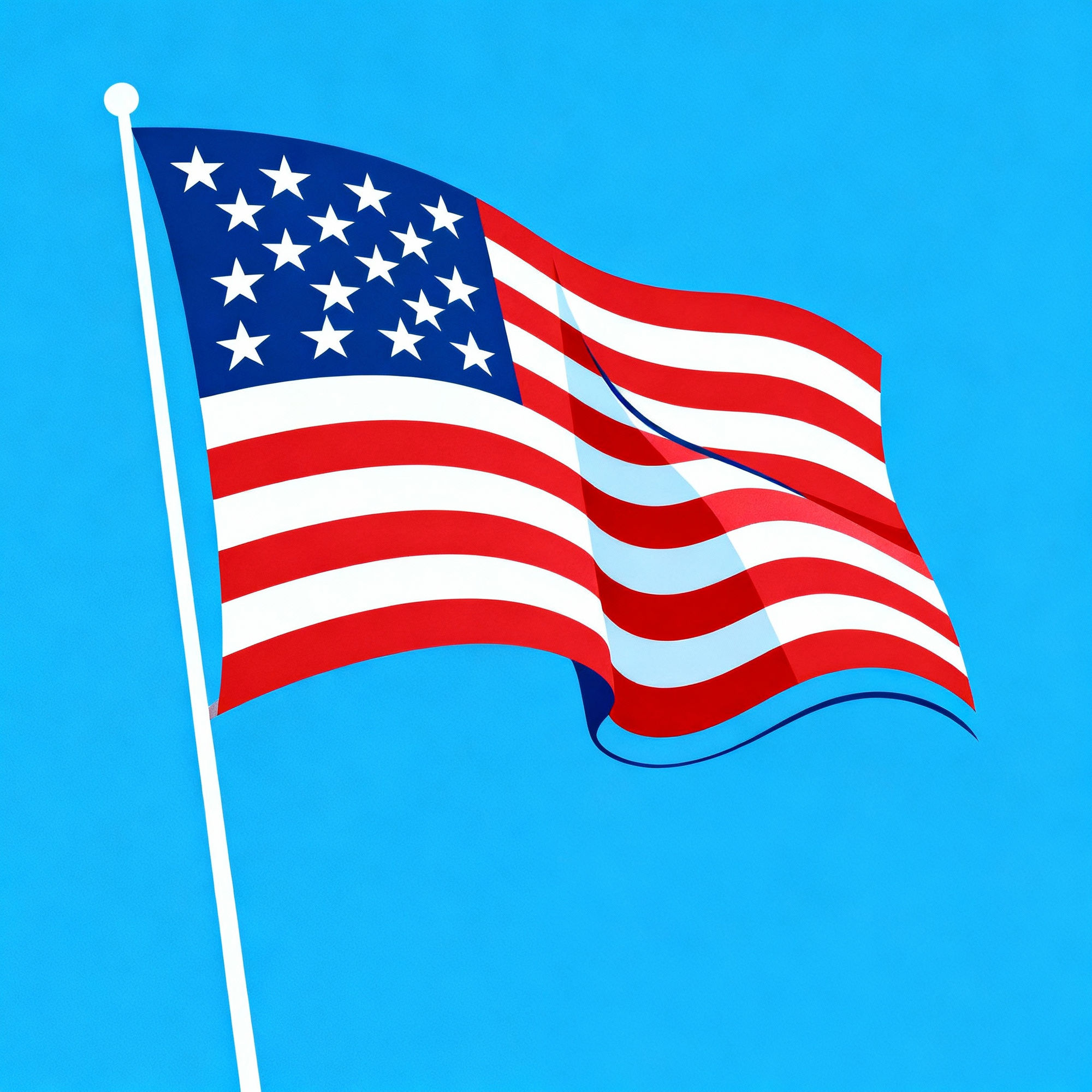 American Flag Easy Drawing - Create Yours With AI