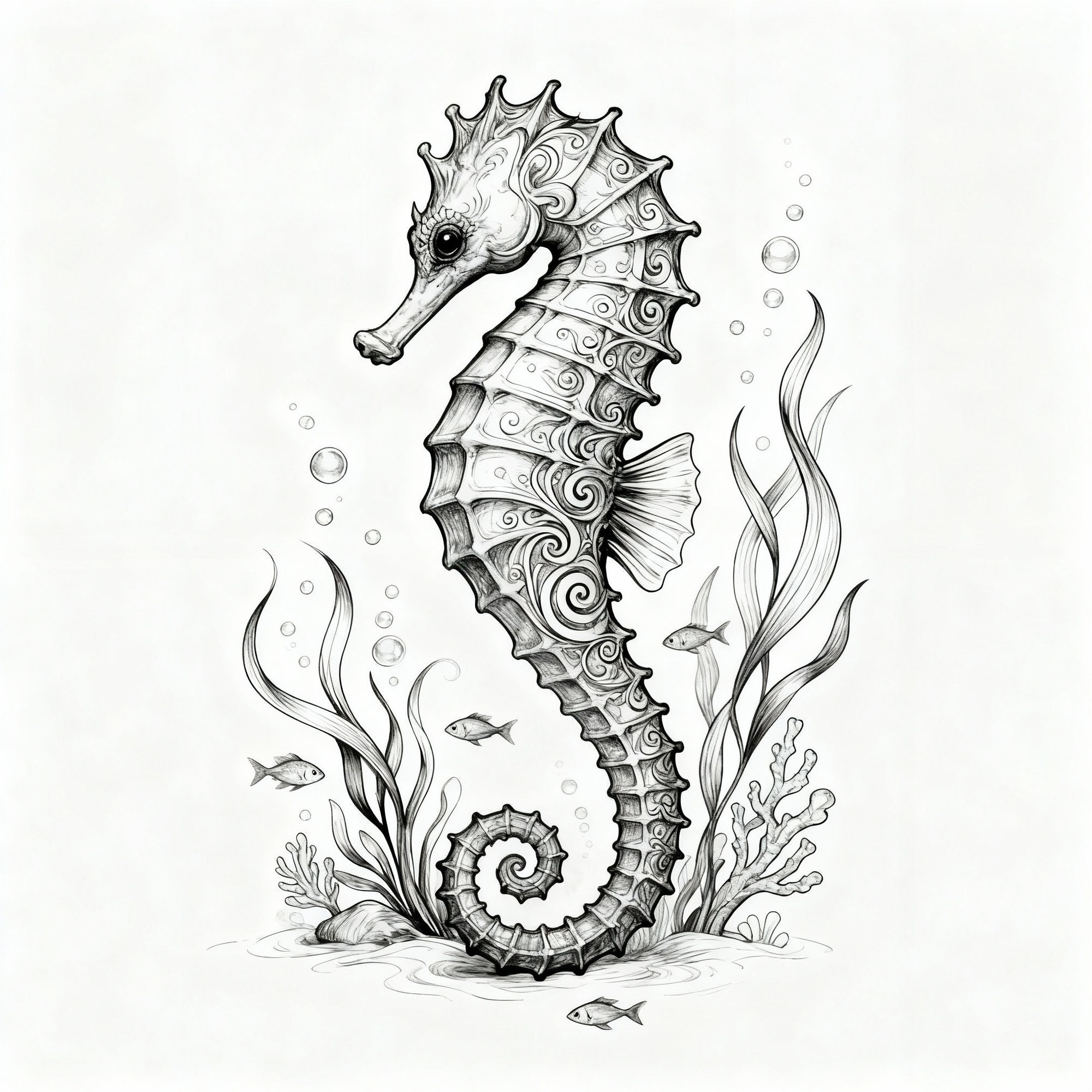 Sea Horse Drawings - Create Stunning AI Art