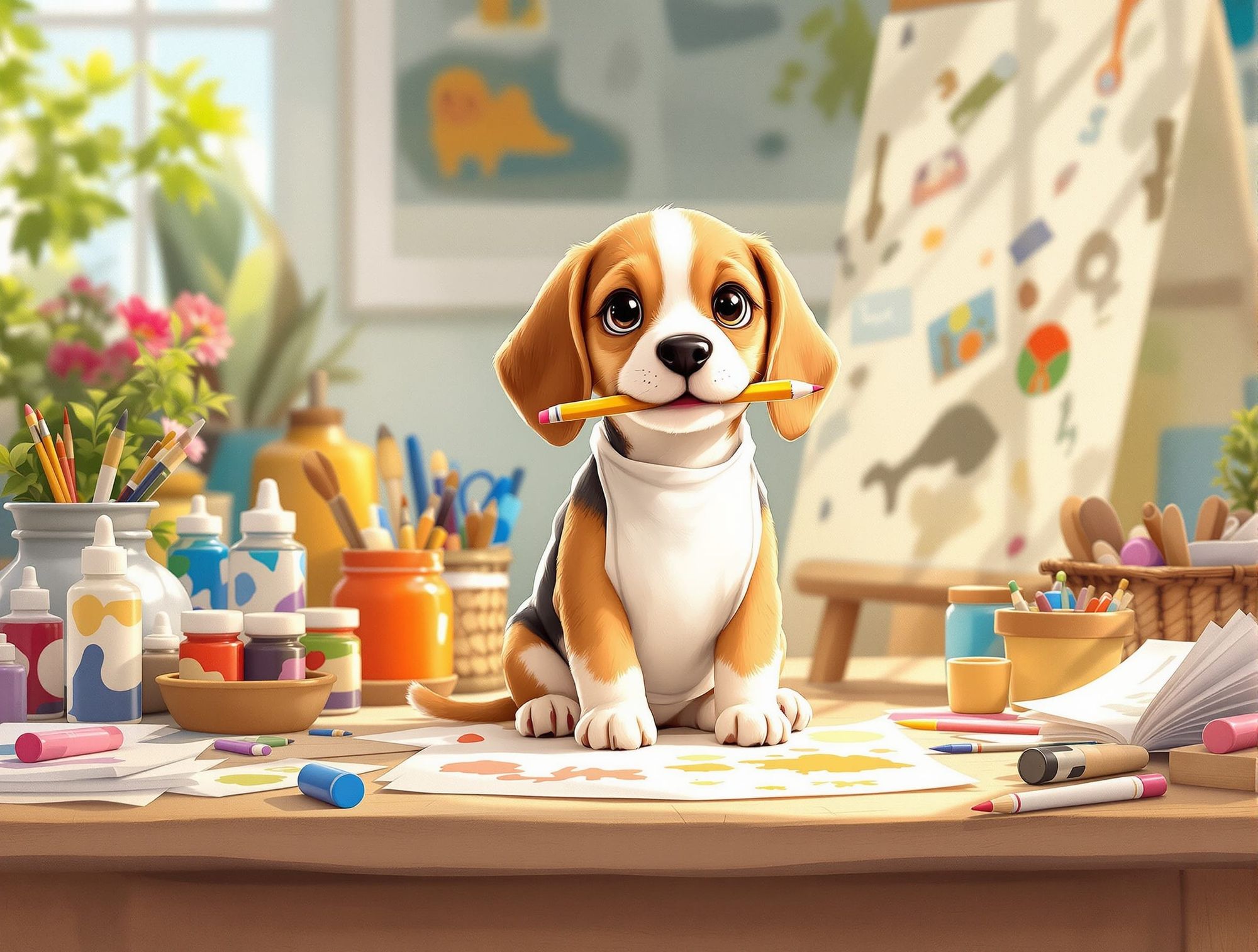 Charming Cute Dog Drawing Tutorials With AI