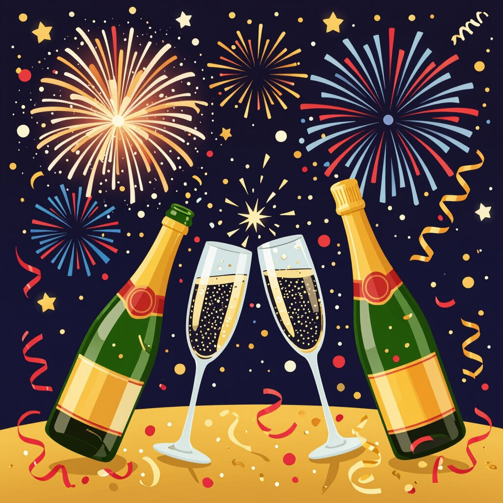 New Year Background Images - AI Generated & Customizable