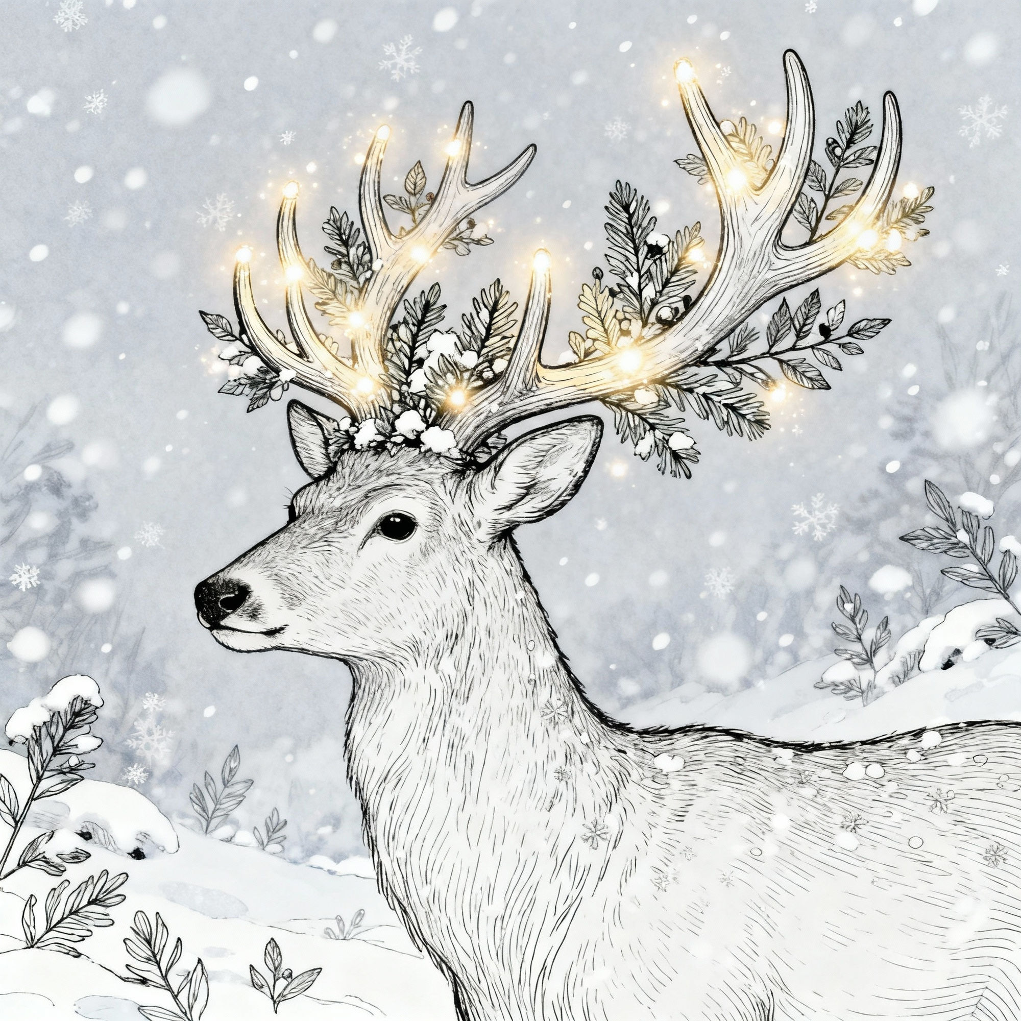 Reindeer Drawings - AI Art Gallery