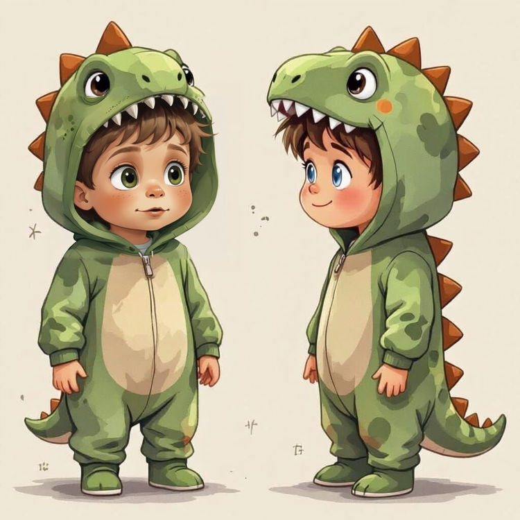 Children's Book Character Sheet in Impressionist S... - AI Art