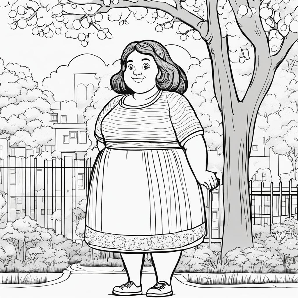 plus size women coloring pages