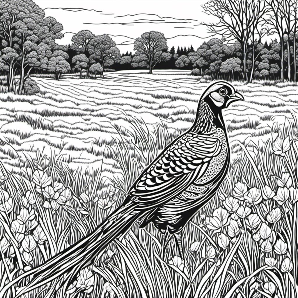 pheasant hunting coloring pages