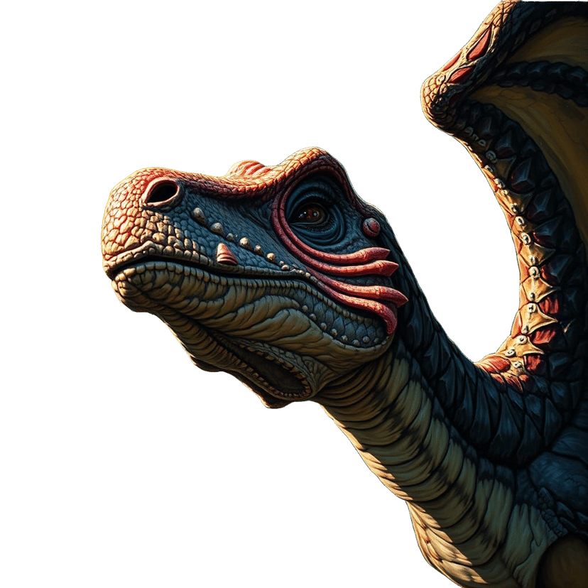 Hyperrealistic Ancient Pterosaur in Vibrant Oil Pa... - AI Art