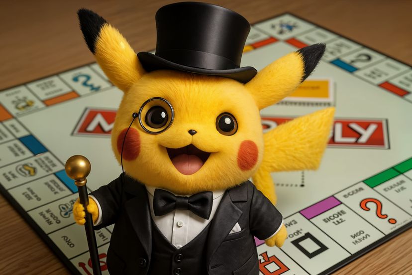 Pokemonopoly - Pikachu as Monopoly's Rich Uncle Pennybags CG...