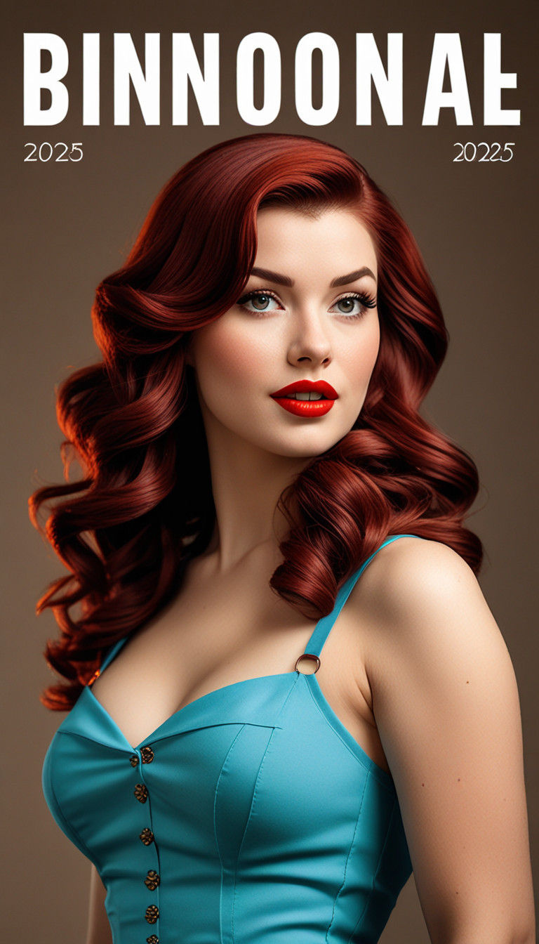 Wall calendar 2025 of a pinup girl