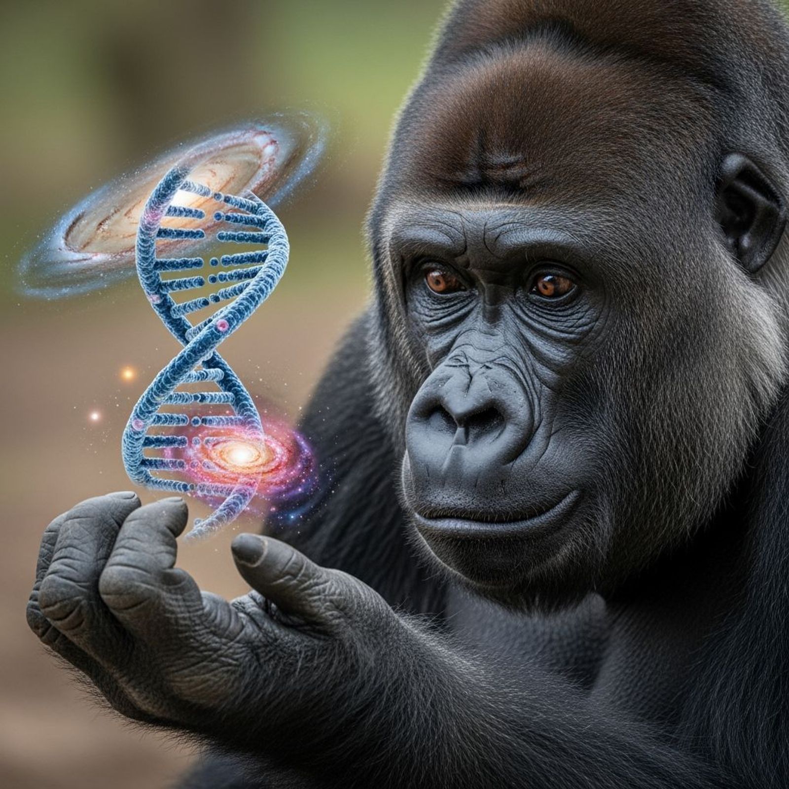 Bonzo enjoys his new toy - Gorilla Amazed by Cosmic DNA Hel...