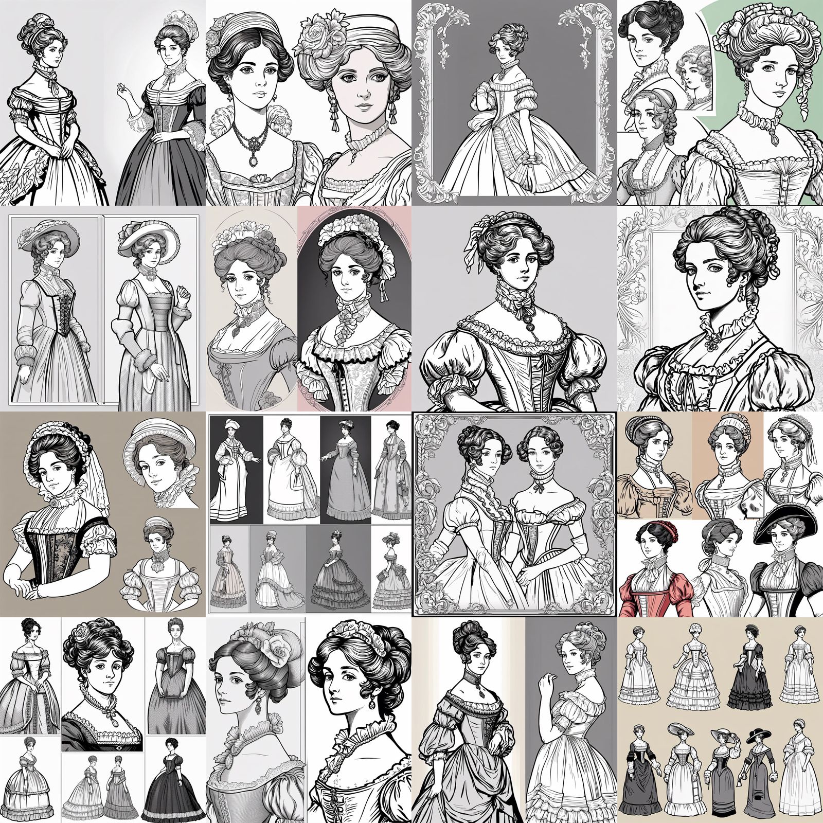 regency coloring book