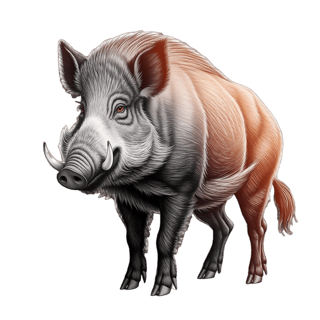 Wild boar - Wild Boar Charcoal Drawing in Realistic Style