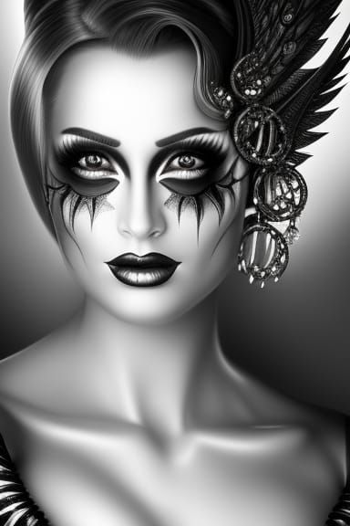 fantasy makeup drawing