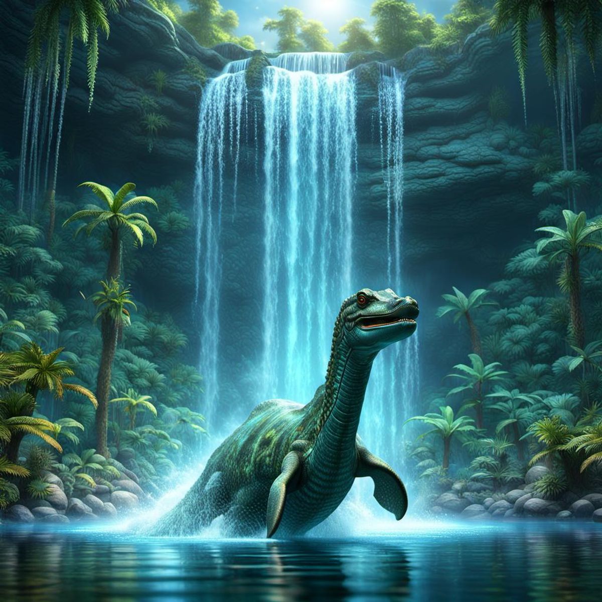 Babies Sleeping Under Palm Tree: Digital Matte Pai... - AI Art