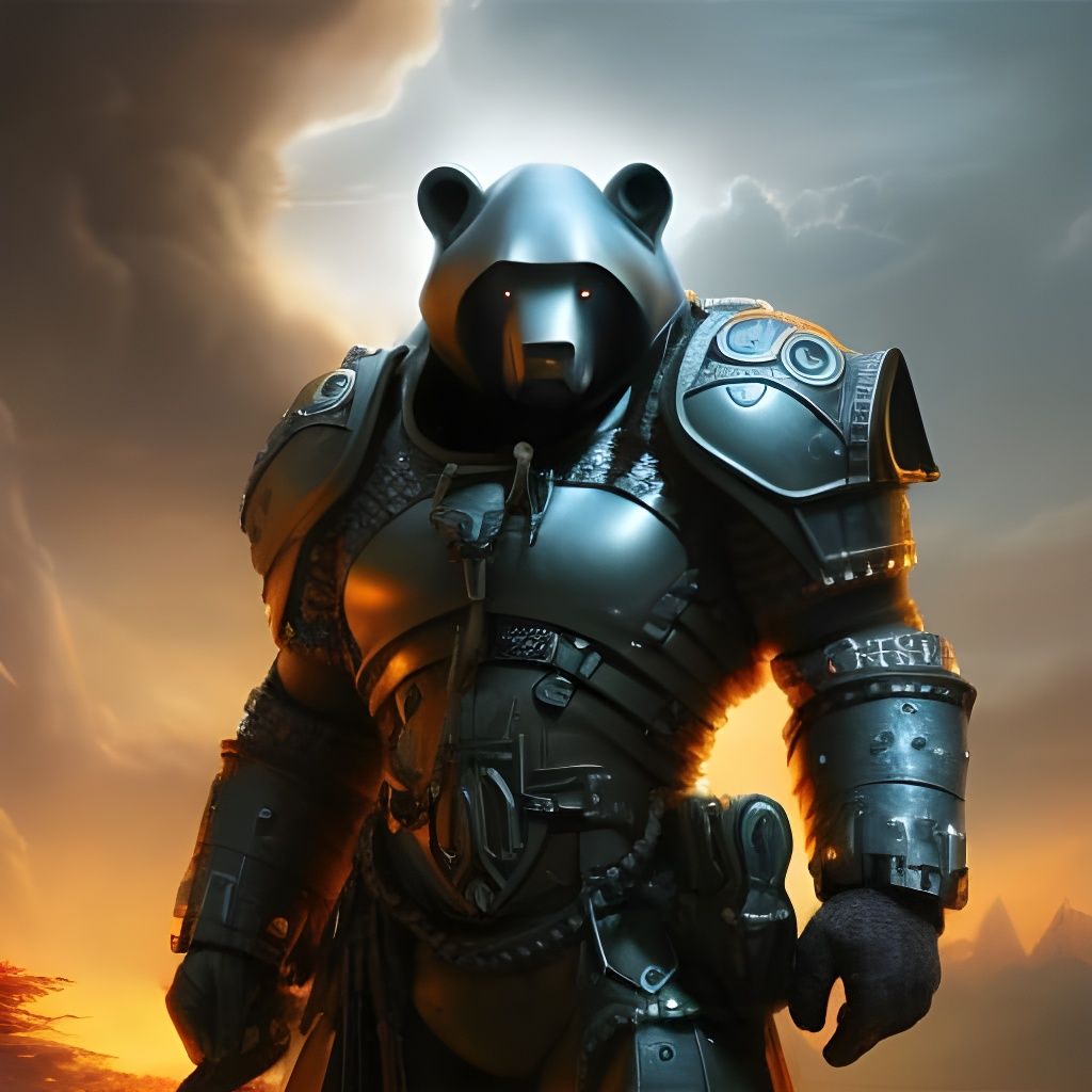 A large menacing warforged bear - AI Generated Artwork - NightCafe Creator