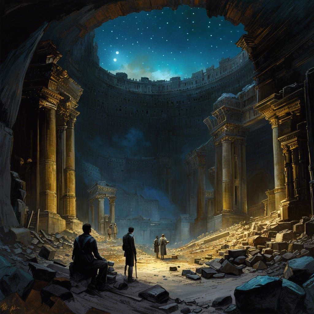 ruins at the dig - AI Generated Artwork - NightCafe Creator