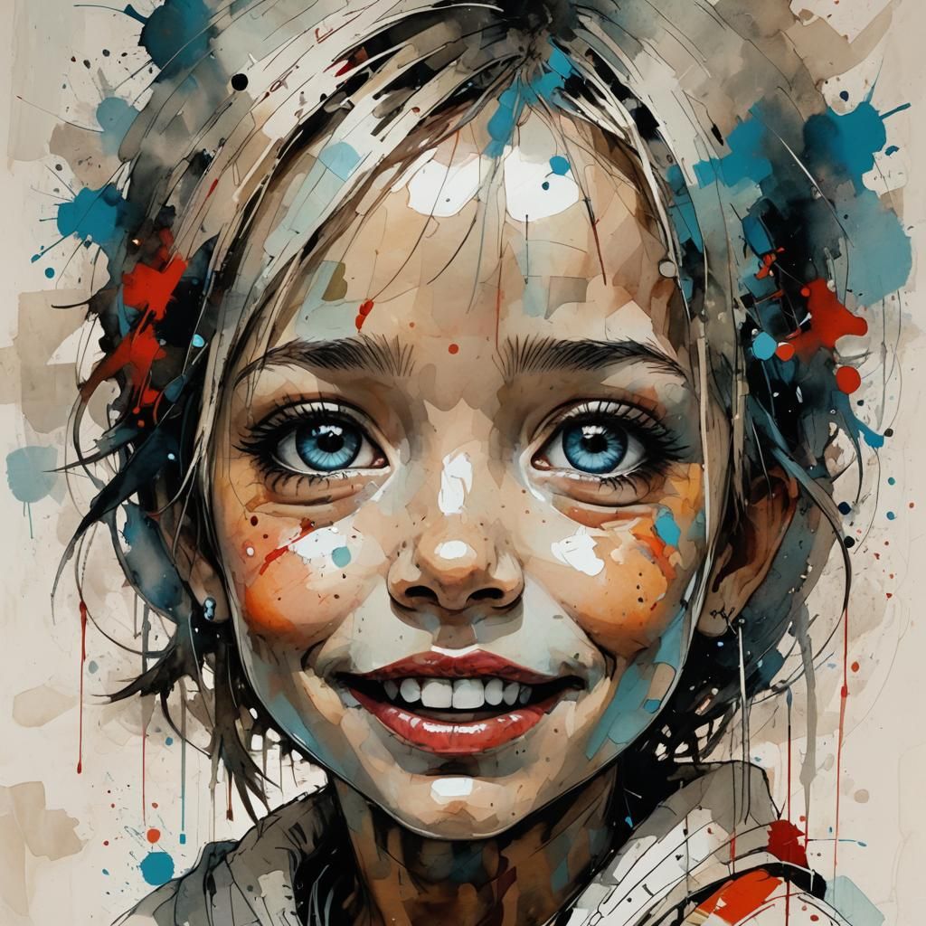 ""Comic coloured Expressionism.....ELLIE - AI Generated Artwork ...