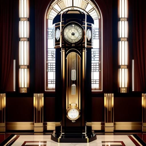 Art Deco clock tower, Beautiful elegance of an Art Deco clock tower ...
