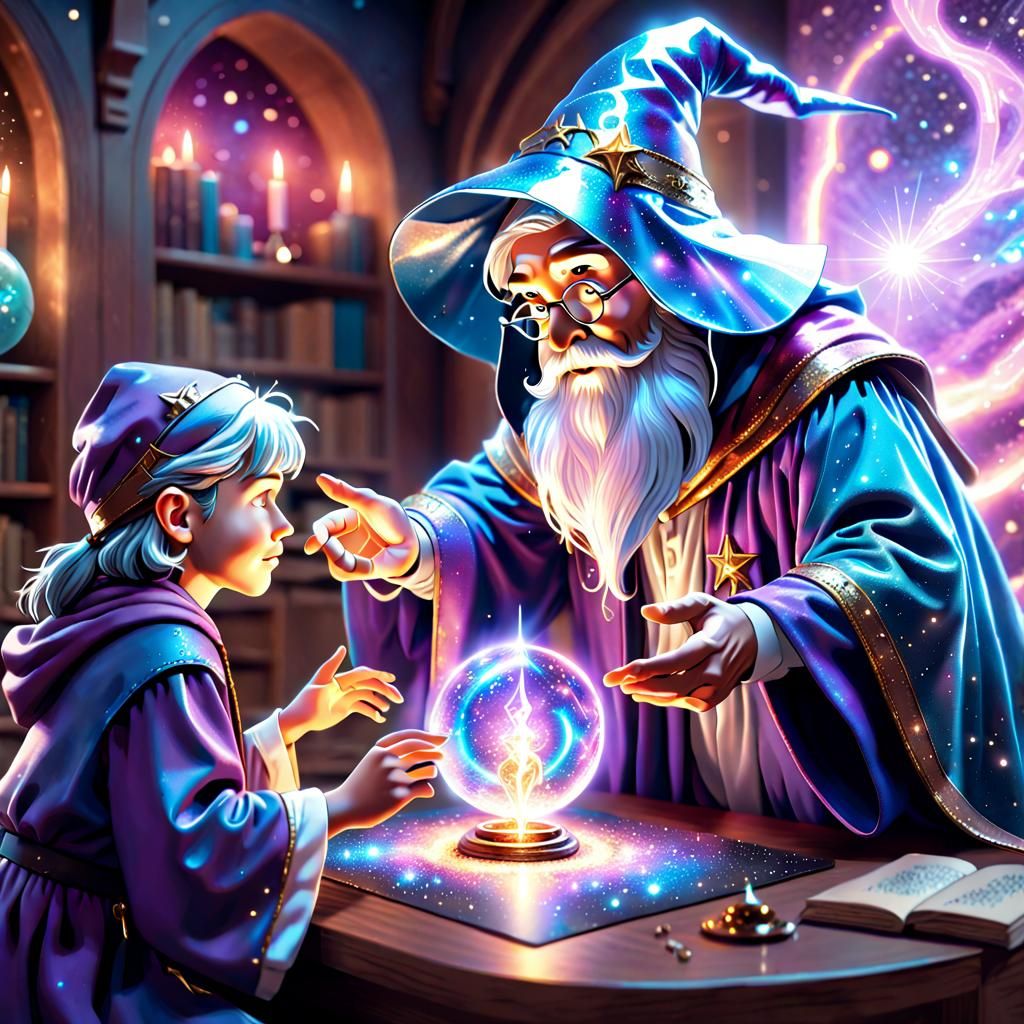 Master and apprentice 🪄 - AI Generated Artwork - NightCafe Creator