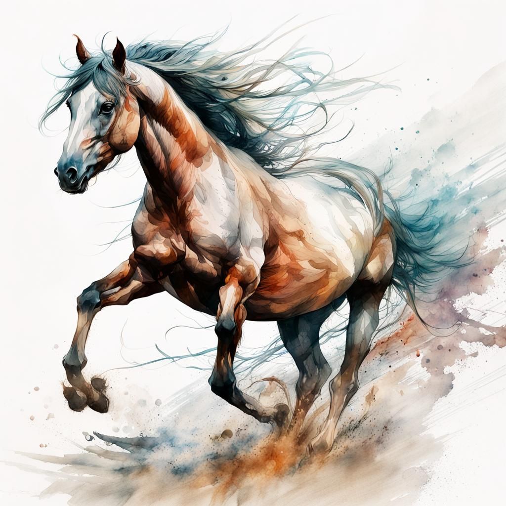 Wild Horse - AI Generated Artwork - NightCafe Creator