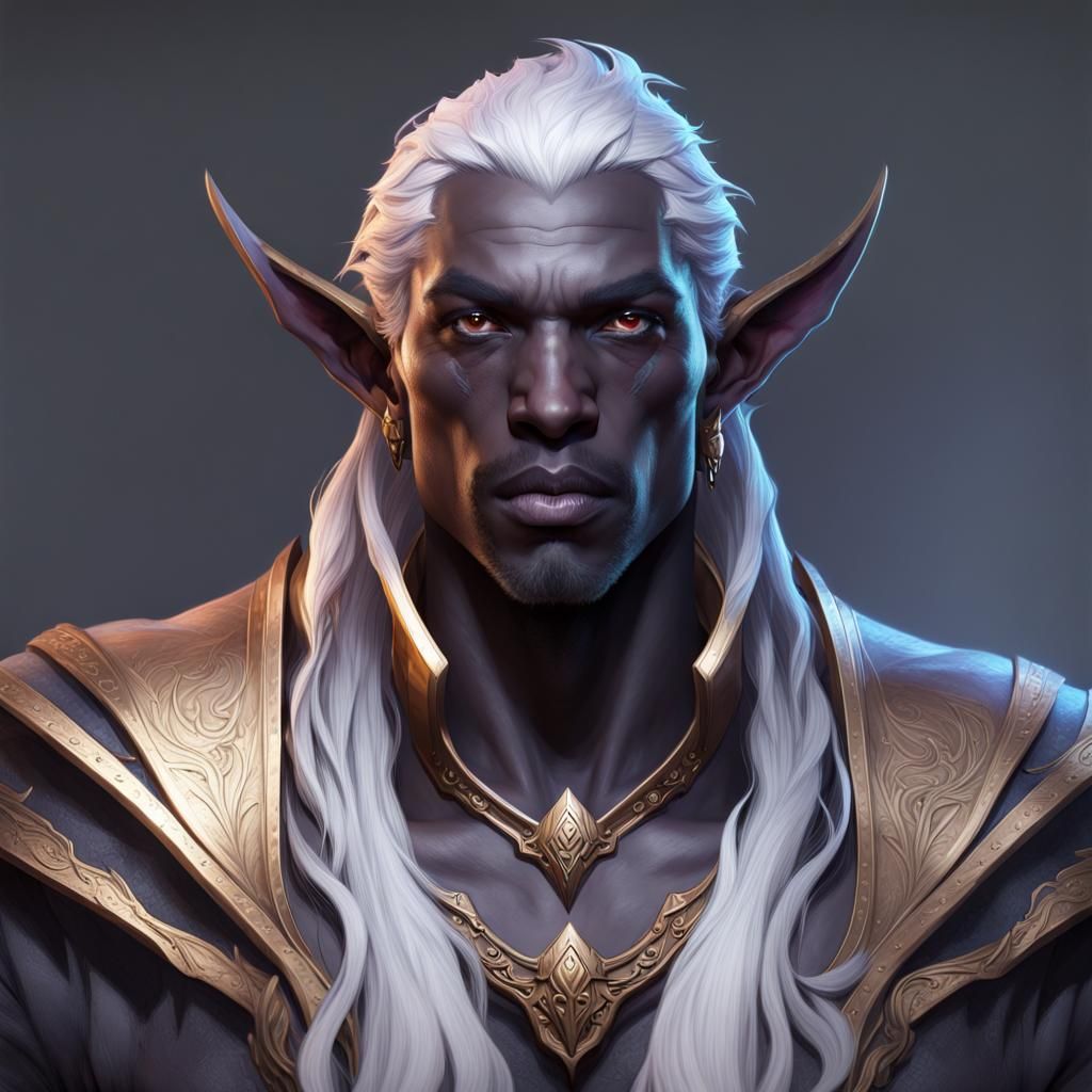Male Drow Sorcerer - AI Generated Artwork - NightCafe Creator