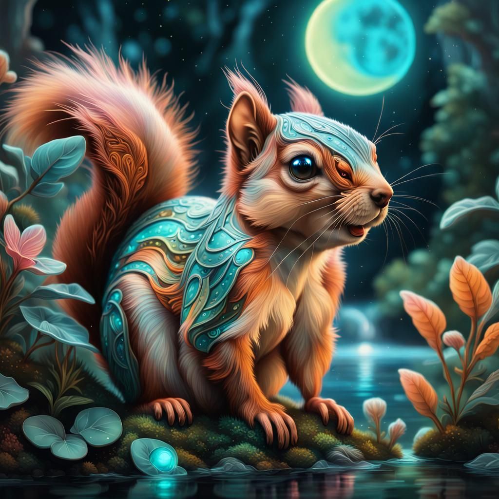 The Curious Squirrel. - AI Generated Artwork - NightCafe Creator