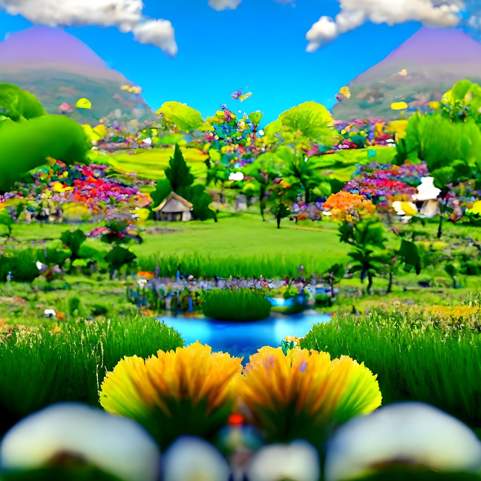 A Perfect World Full of Color - AI Generated Artwork - NightCafe Creator