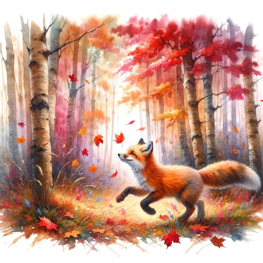 Playful Fox - AI Generated Artwork - NightCafe Creator