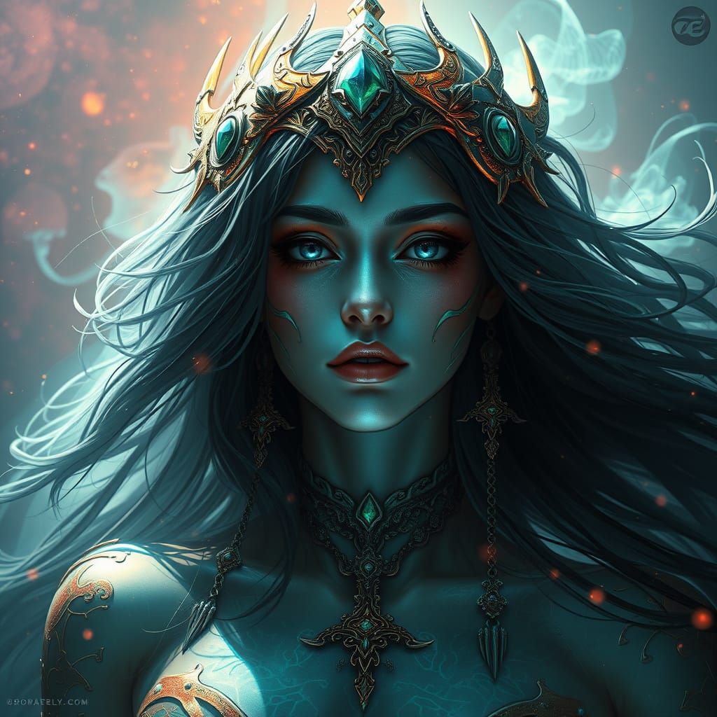 Goddess of the void - Ethereal Goddess Illuminated by Triad...