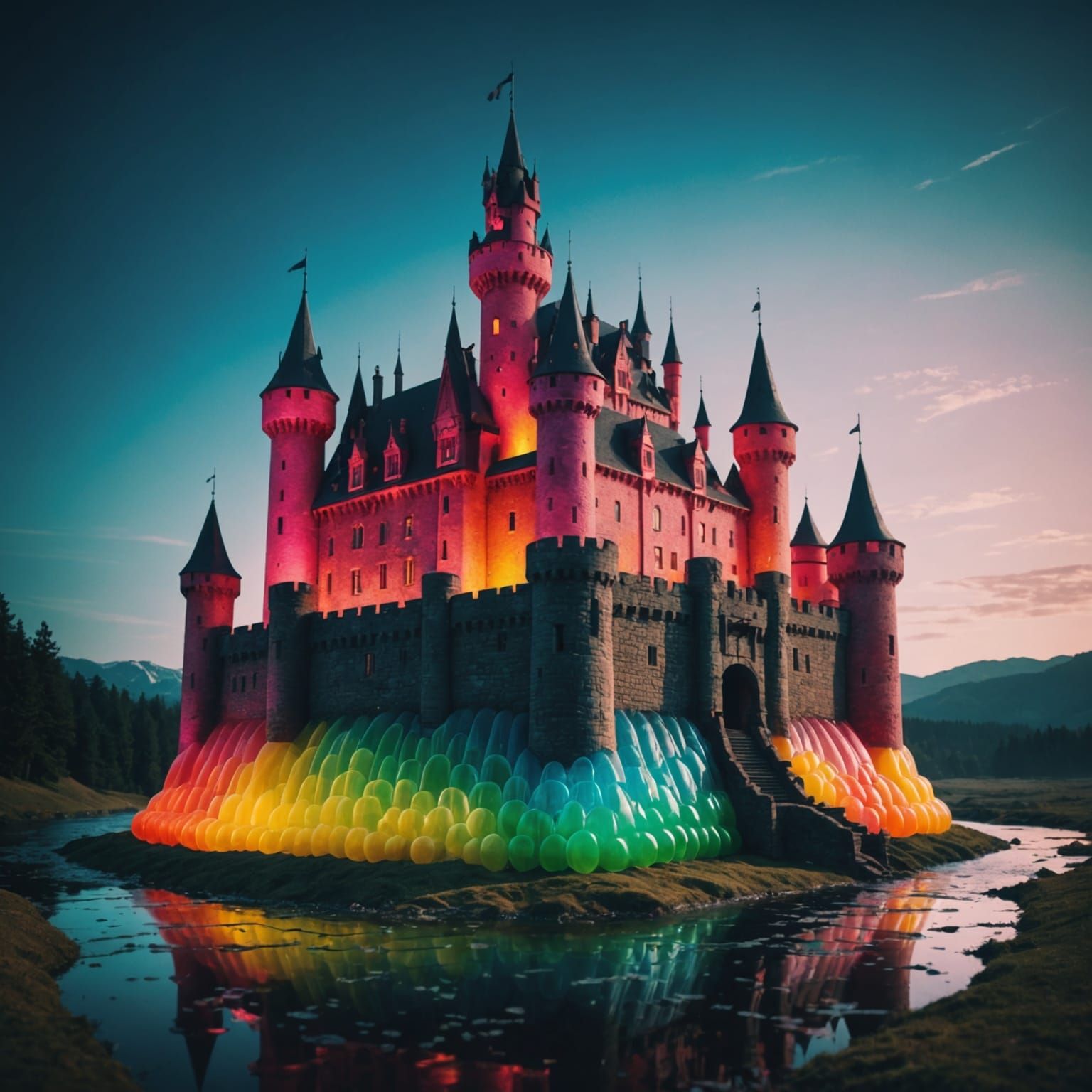 Jelly Castle - AI Generated Artwork - NightCafe Creator