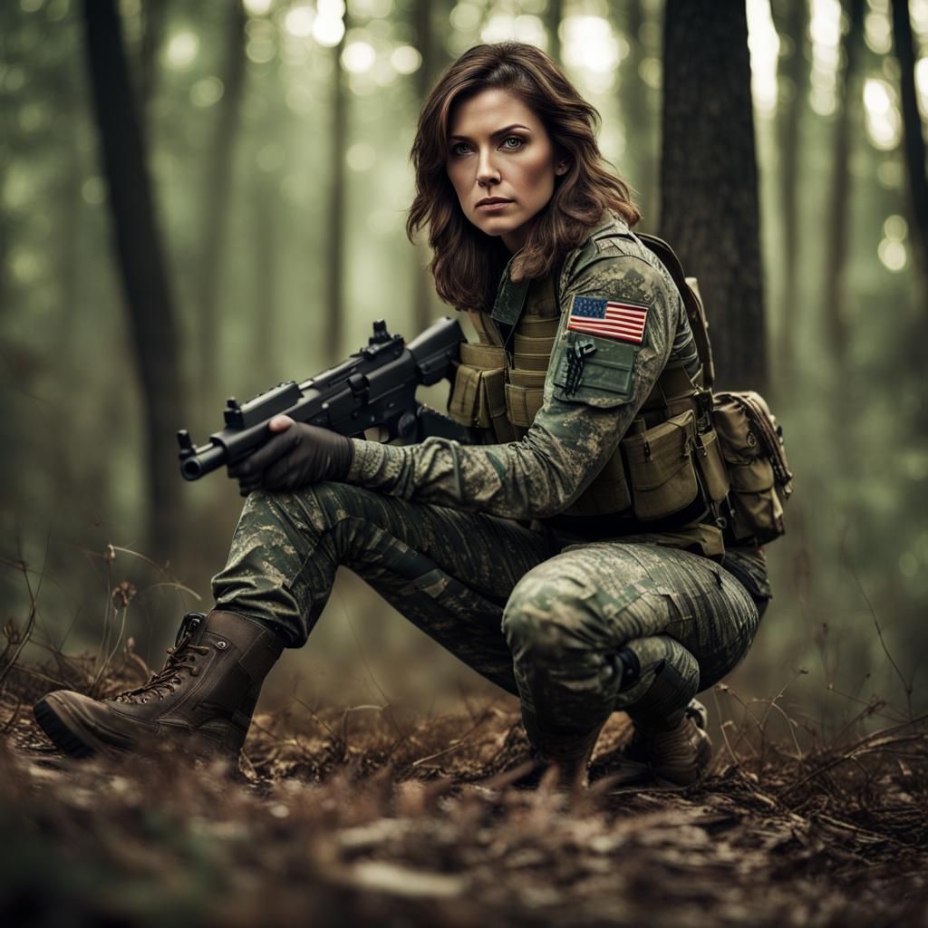 Hilary Scott as Doctor Flynn Hart, science officer of SG-4 - AI ...