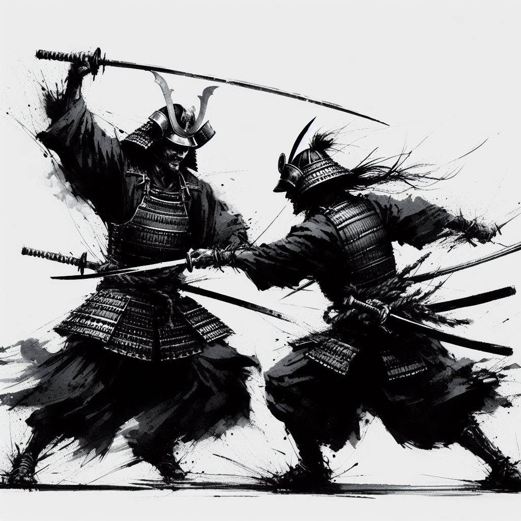Samurai Duel - AI Generated Artwork - NightCafe Creator