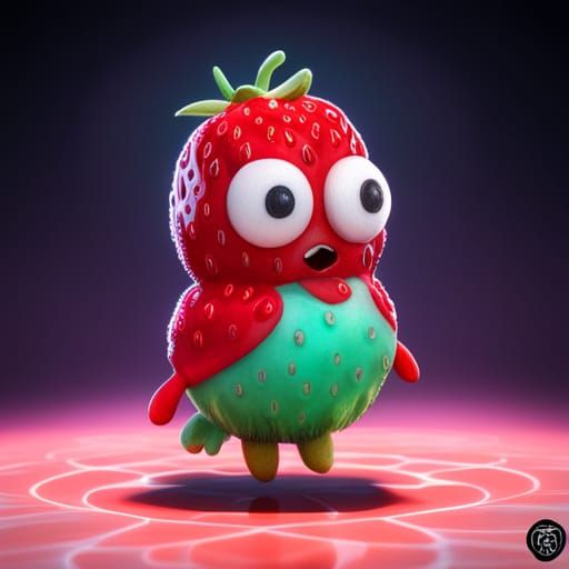 Strawberry Bird - AI Generated Artwork - NightCafe Creator