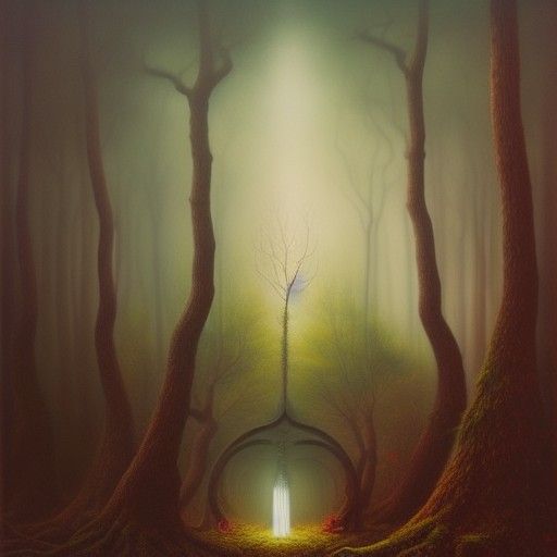 Holy Tranquility - Surreal Oil Painting of a Mystical Queen ...