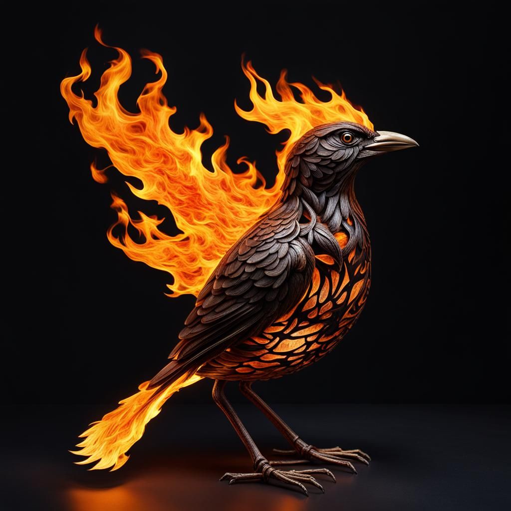 Flame bird - AI Generated Artwork - NightCafe Creator