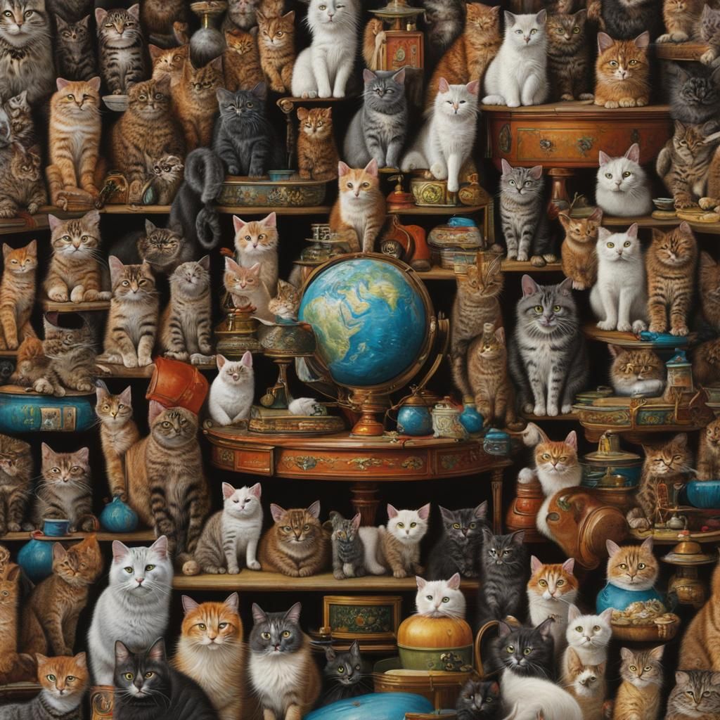 Around the world in 80 cats - AI Generated Artwork - NightCafe Creator