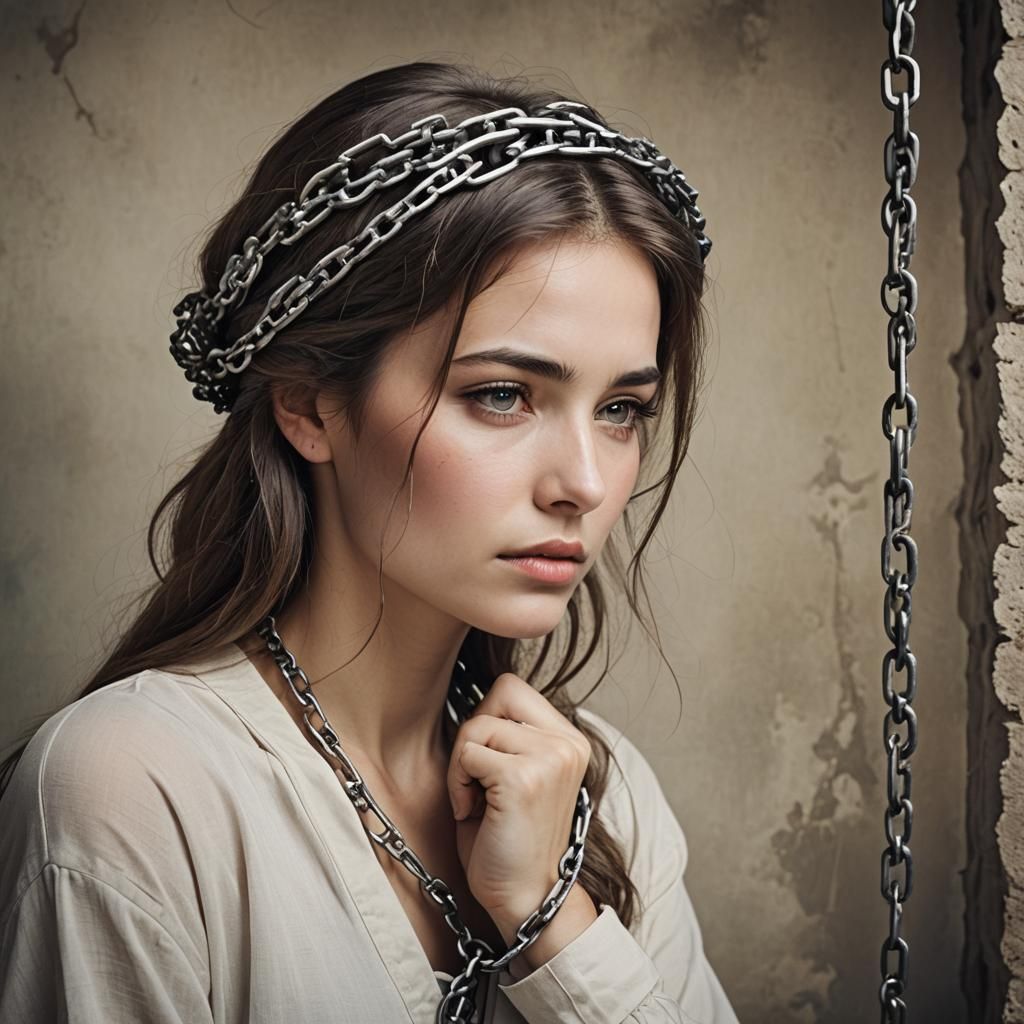 Chained to the Past, Looking Towards the Future. - AI Generated Artwork - NightCafe Creator