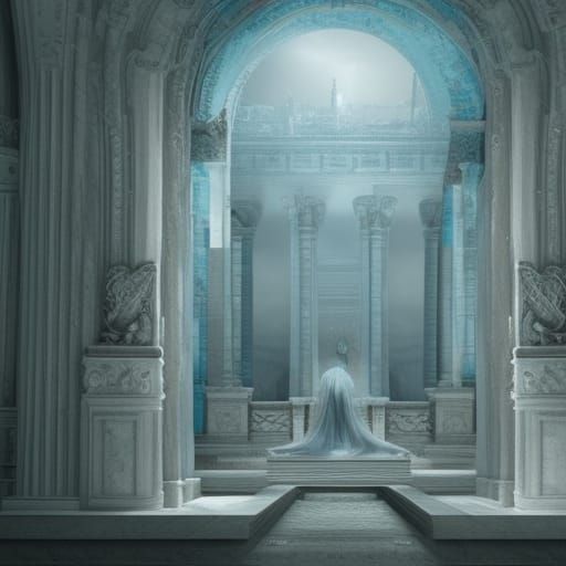 Ethereal Marble Castle Ascends to Heavenly Realms ... - AI Art