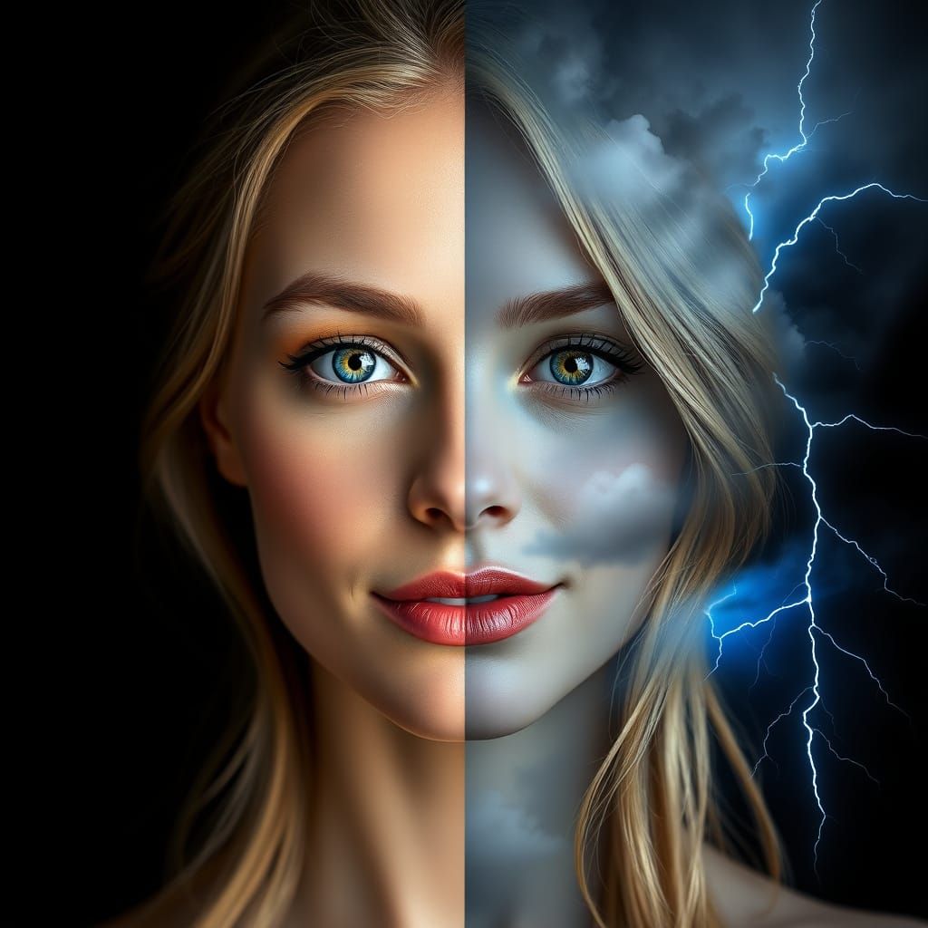 Surrealist Masterpiece: Hyperrealistic Face Blends... - AI Art