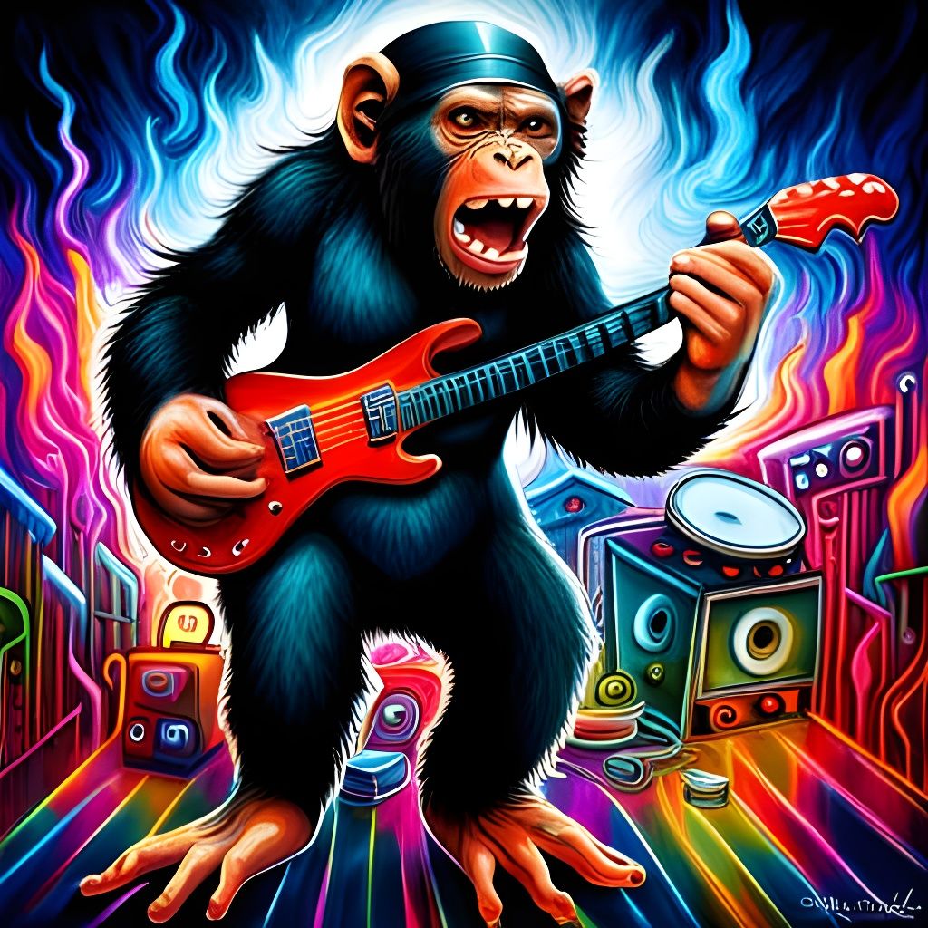 rocking chimpanzee - AI Generated Artwork - NightCafe Creator