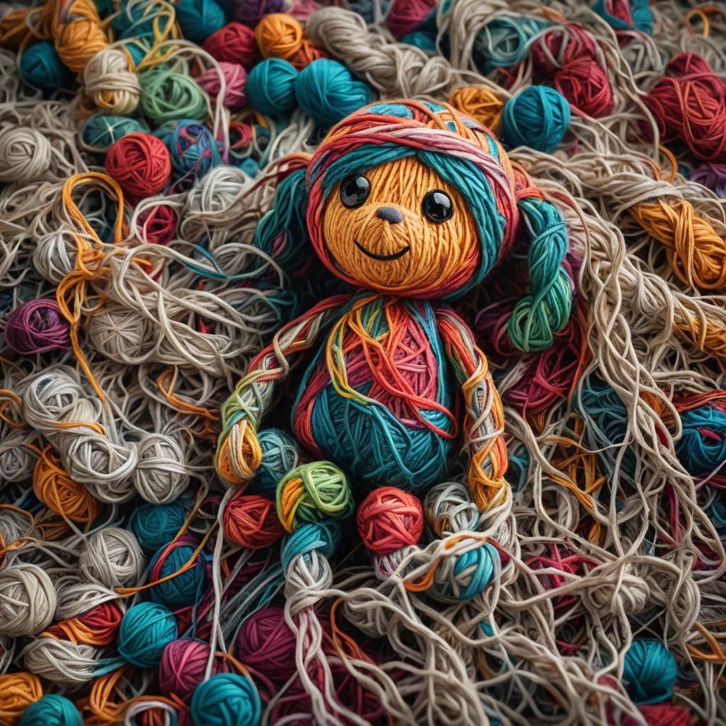 creature made of yarn - AI Generated Artwork - NightCafe Creator