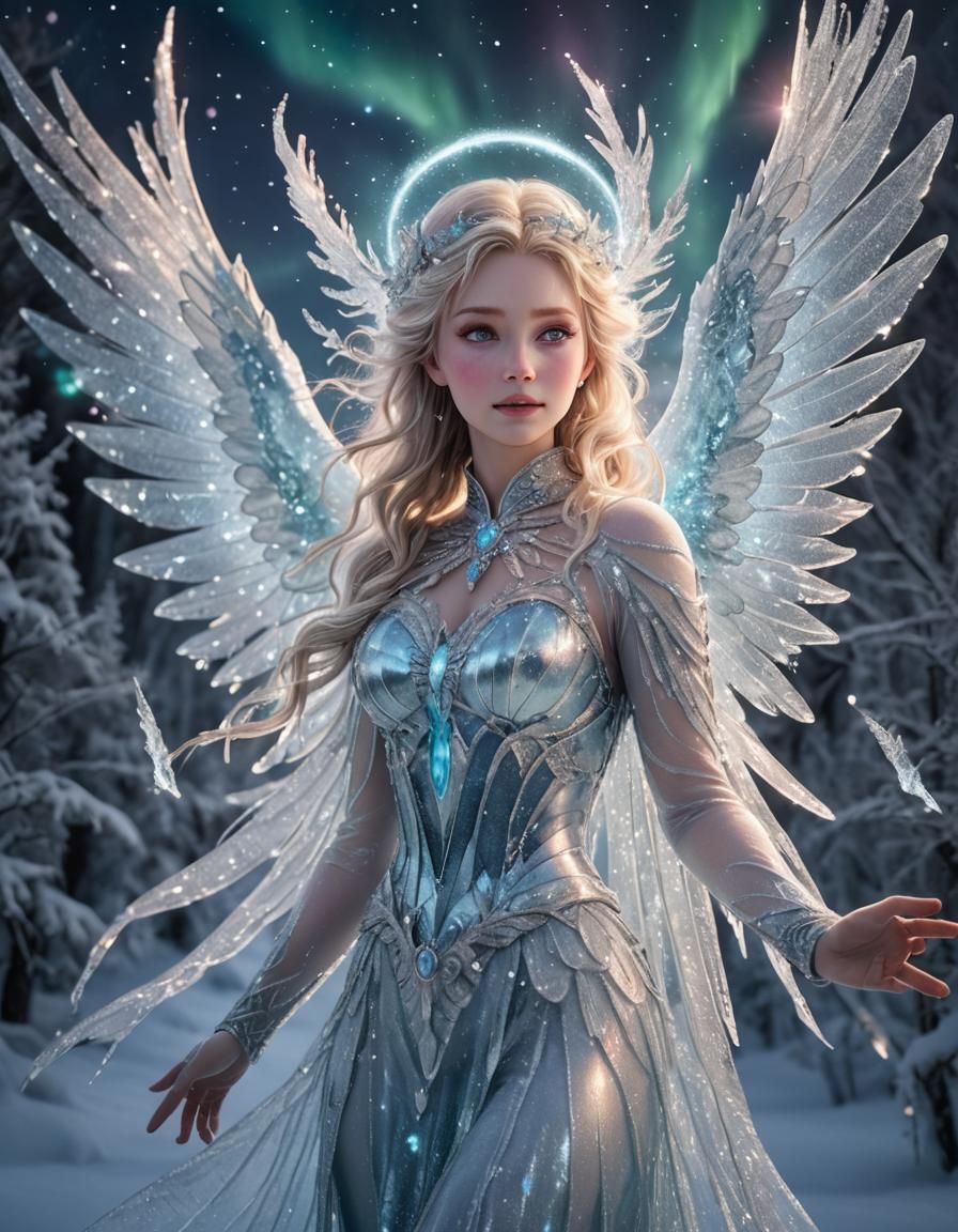 Frost angel - AI Generated Artwork - NightCafe Creator