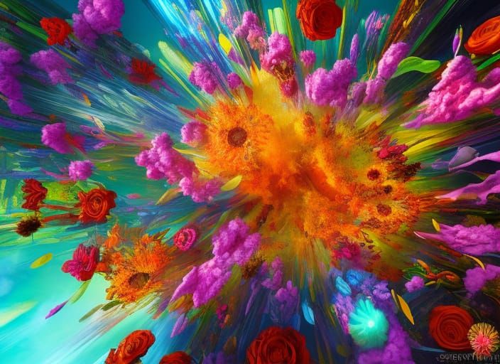 Powerfull explosion - AI Generated Artwork - NightCafe Creator