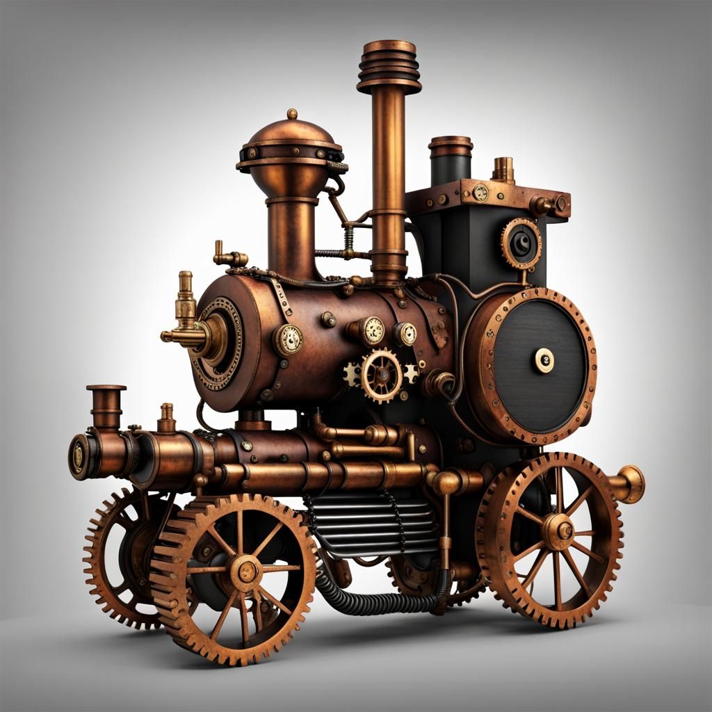 Steampunk Engine - AI Generated Artwork - NightCafe Creator