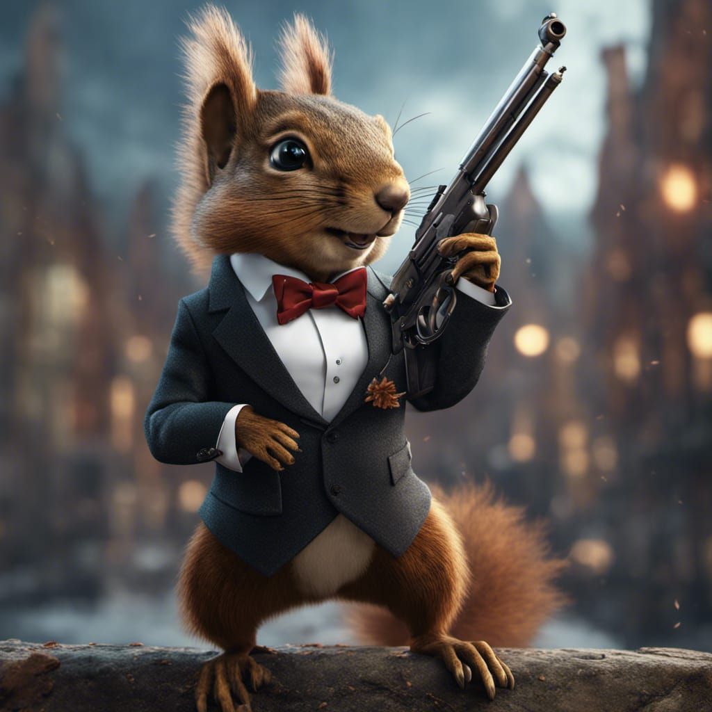 Mr.squirrel the spy - AI Generated Artwork - NightCafe Creator