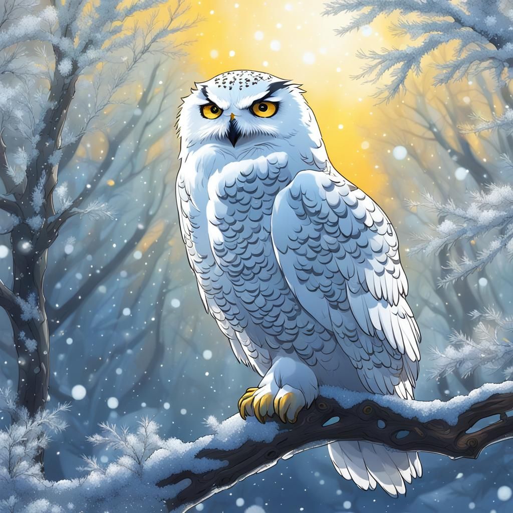 snowy owl - AI Generated Artwork - NightCafe Creator