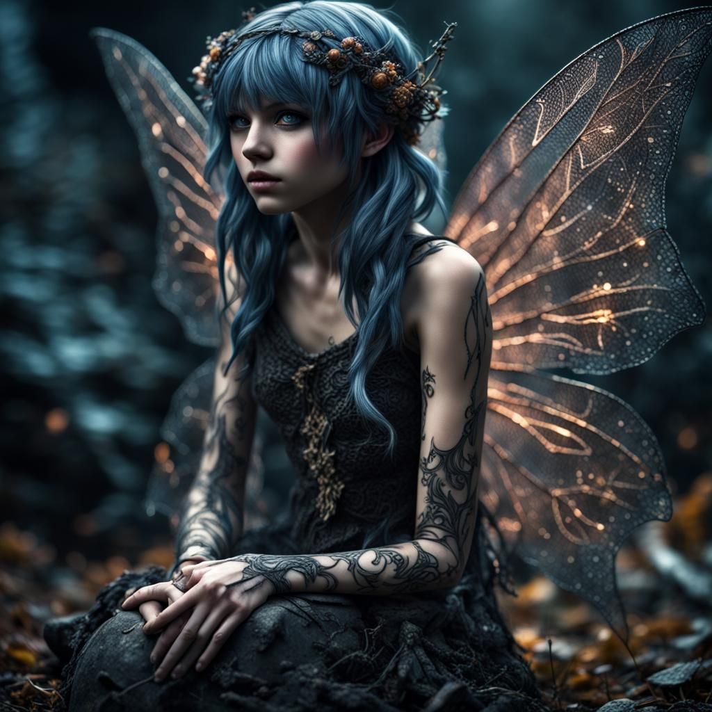 emo elemental fairy - AI Generated Artwork - NightCafe Creator