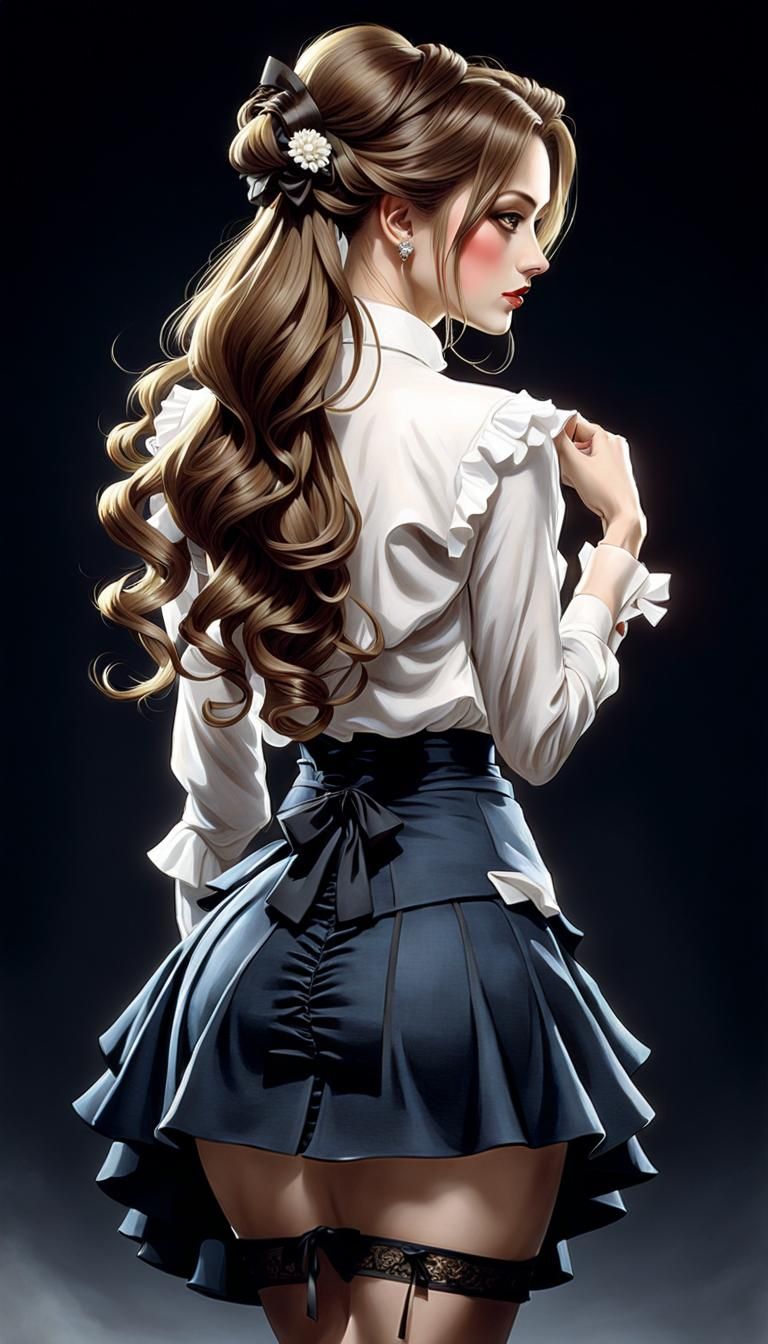 Lady from Behind - AI Generated Artwork - NightCafe Creator