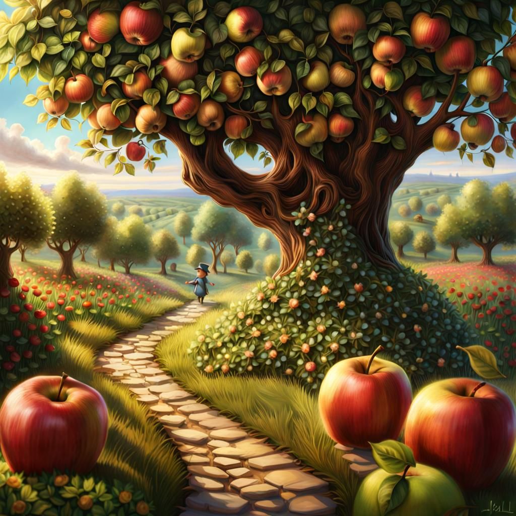 Apple Trees - AI Generated Artwork - NightCafe Creator
