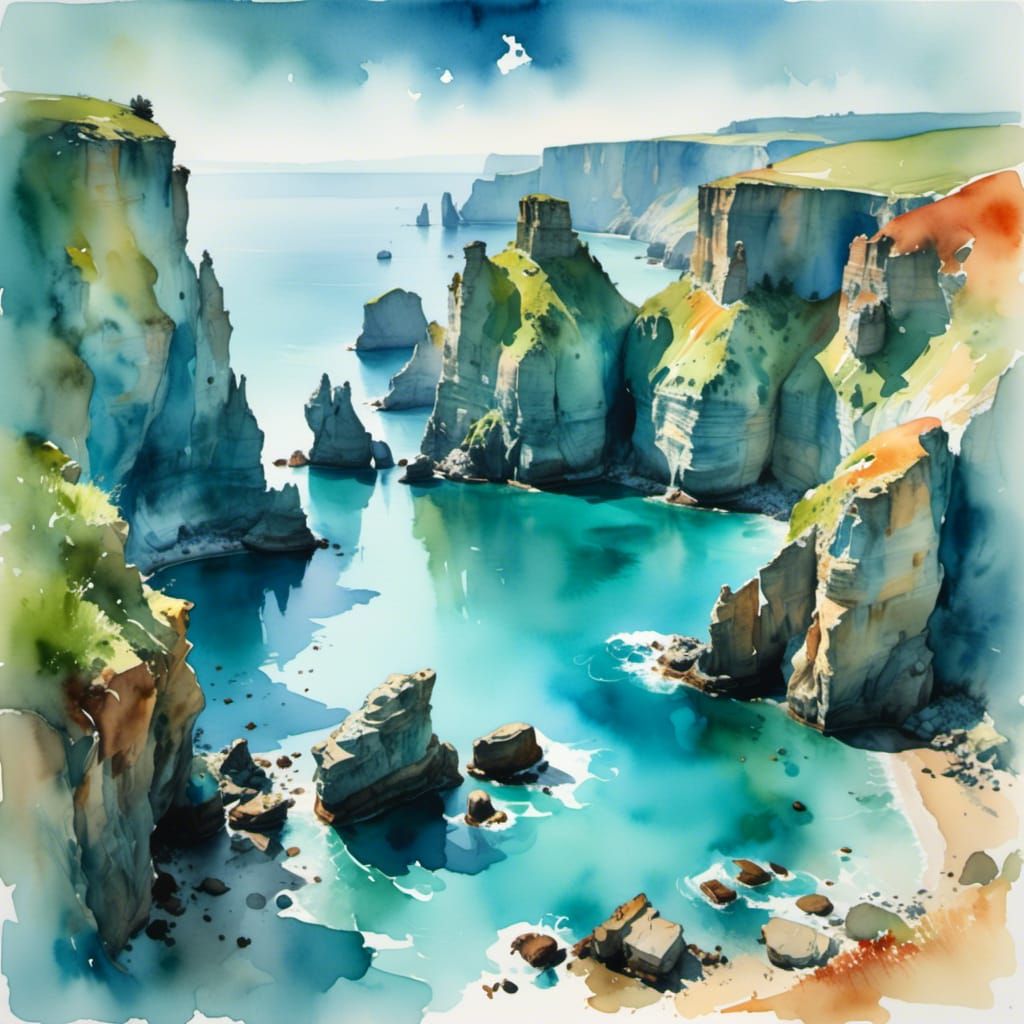 Watercolor seascape 2 - Watercolor seascape 2
