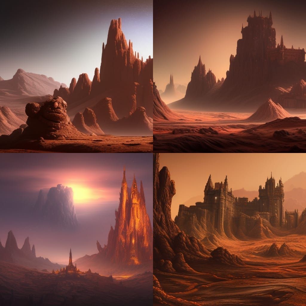 Beautiful Castle on Mars - AI Generated Artwork - NightCafe Creator